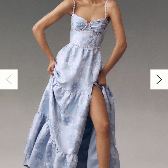 V. Chapman | Dresses | V Chapman The Lucetta Dress In Chambray Blue ...